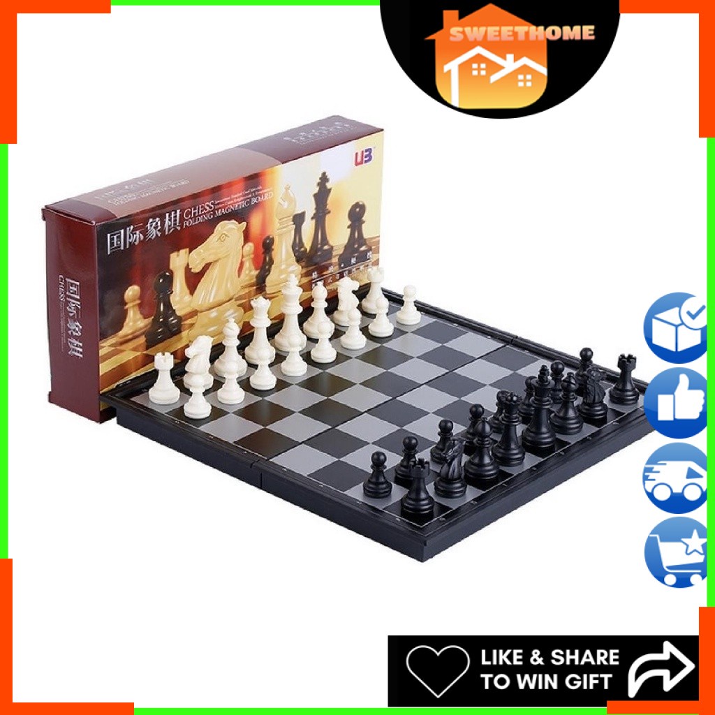High Quality Magnetic Folding International Chess Board set Catur ...