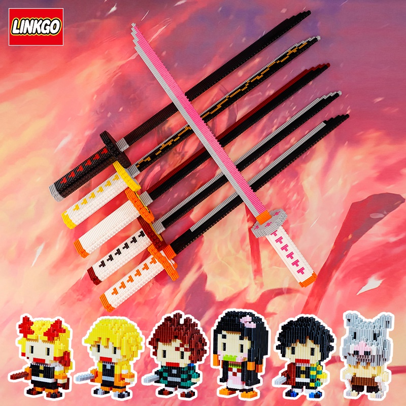 Demon Slayer Building Blocks Equipment Zenitsu Tanjirou Kyoujurou Anime ...