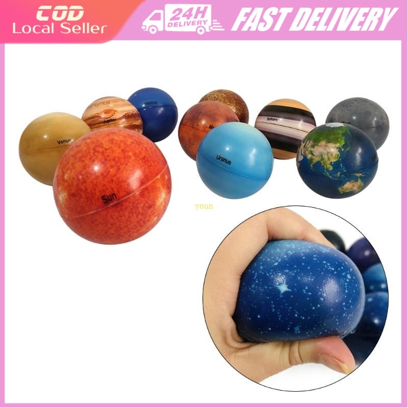 9pcs Simulation The Solar System Plastic Cosmic Planet Figures ...