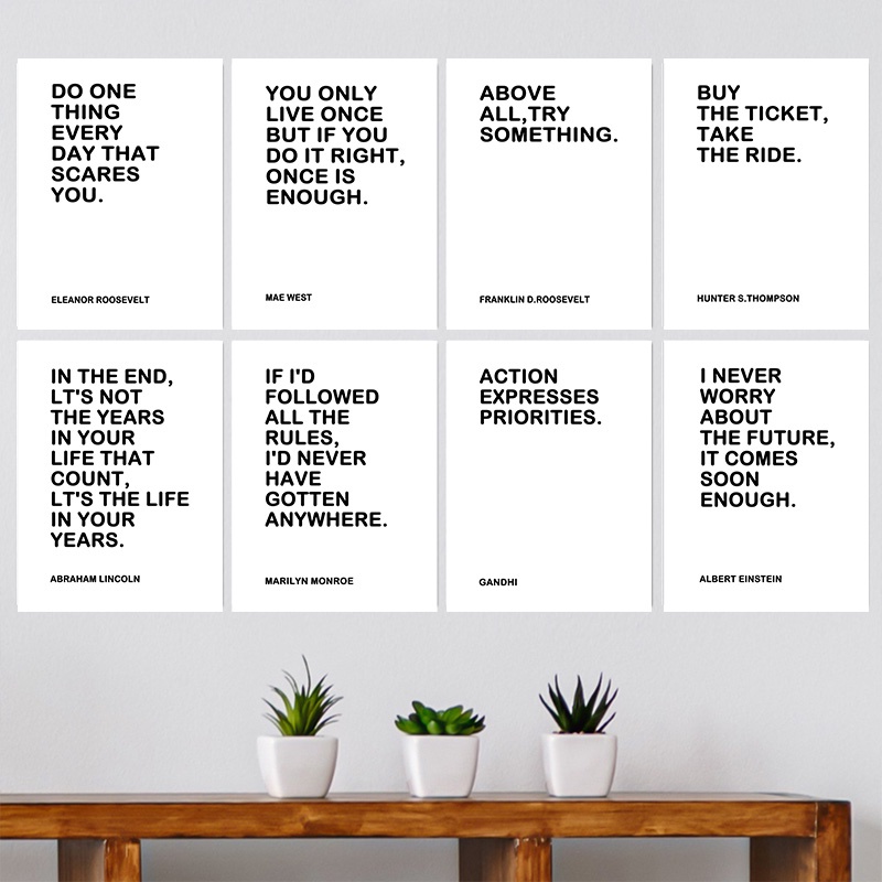 Black And White Posters, Minimalist Canvas Paintings, Office Decoration ...