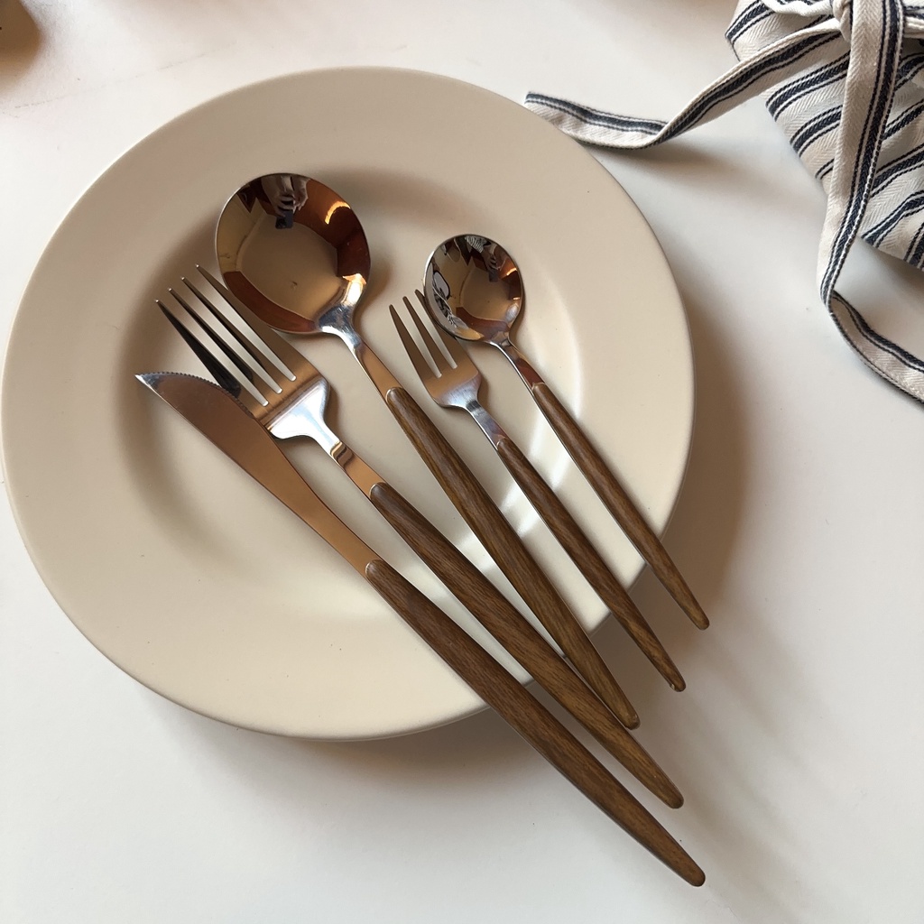 HERA Japanese Style Cutlery Set Stainless Steel Spoon Fork Steak Knife ...