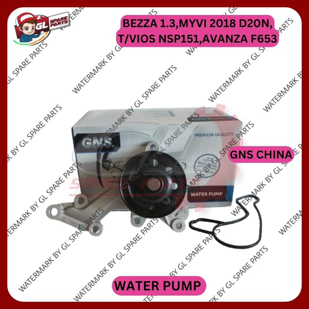 GNS WATER PUMP TOYOTA VIOS NSP151 CVT AVANZA F653 PERODUA BEZZA 1.3 ...