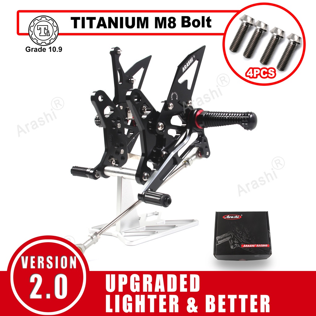 Arashi V2.0 Adjustable Rearset For SUZUKI SV650 SV650S SV650X 2016 ...