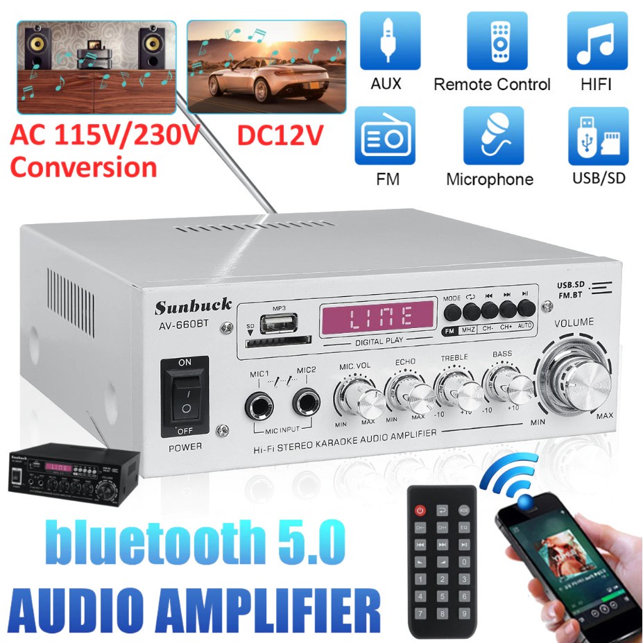 Portable Professional Audio Power Amplifier Home Theater amplifier ...