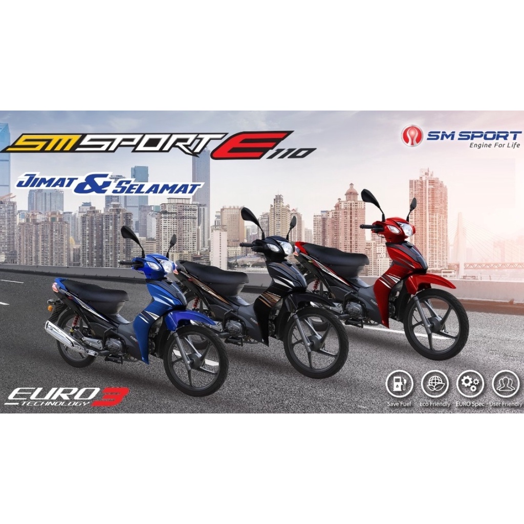 [BENELLI] SM SPORT 110E BODY COVER SET WITH STICKER ORIGINAL COVER SET ...