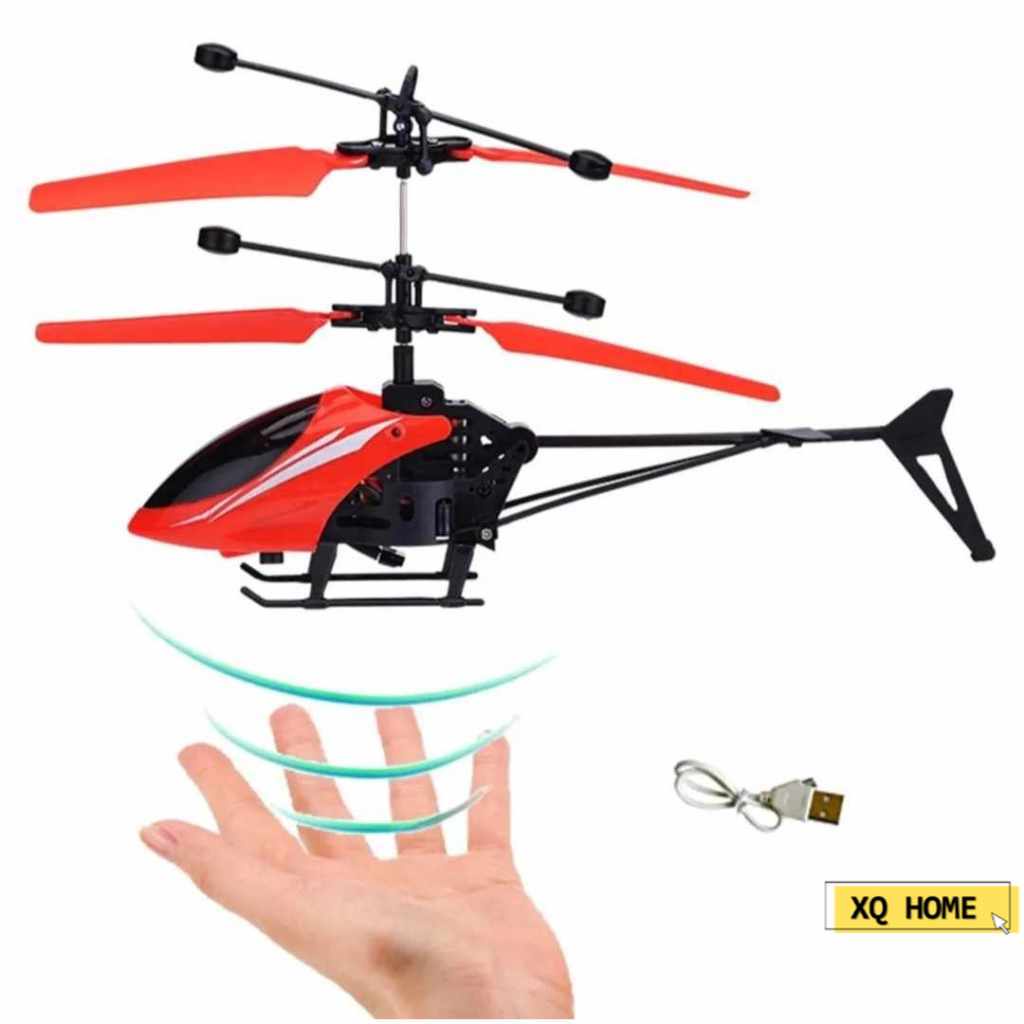 Hand Sensor Induction Fun Mini RC Aircraft Helicopter Kids Flying Toy ...