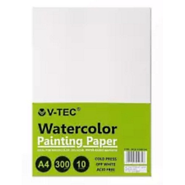 Vtec Watercolor Painting Paper A4 300gsm 10 sheets V-tec Myarts ...