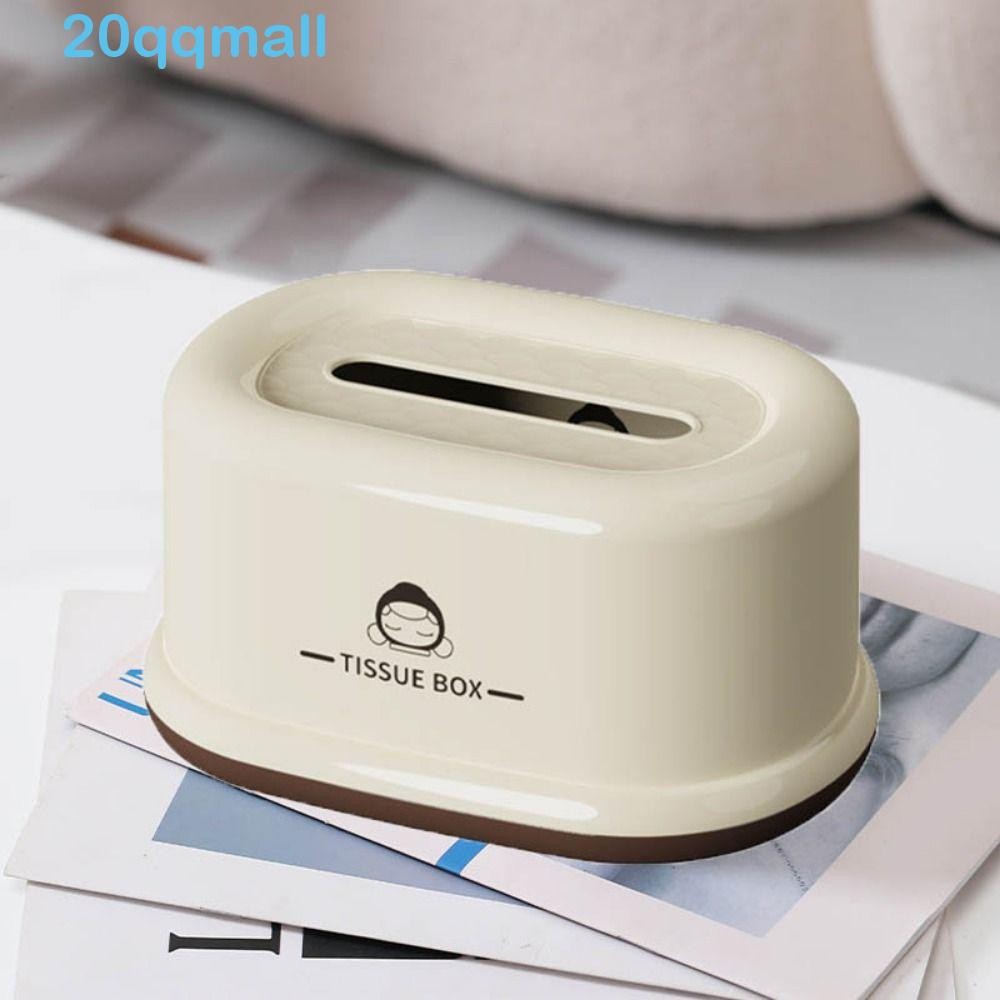 QQMALL Tissue Box, Large Capacity Punch Free Napkin Storage Box, Modern ...