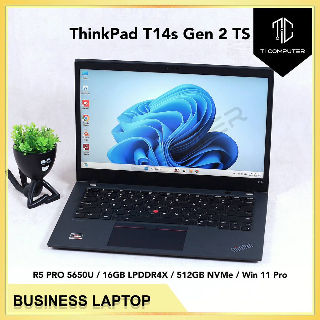 Lenovo ThinkPad T14s Gen 2 Touchscreen Ryzen 5 PRO 5650U 16GB LPDDR4X ...