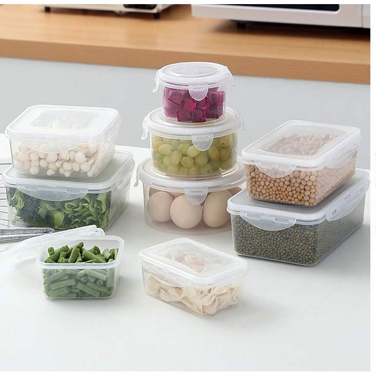 Airtight Food Container Plastic Transparent Food Storage Box Fridge Storage Bekas Kedap Udara ...