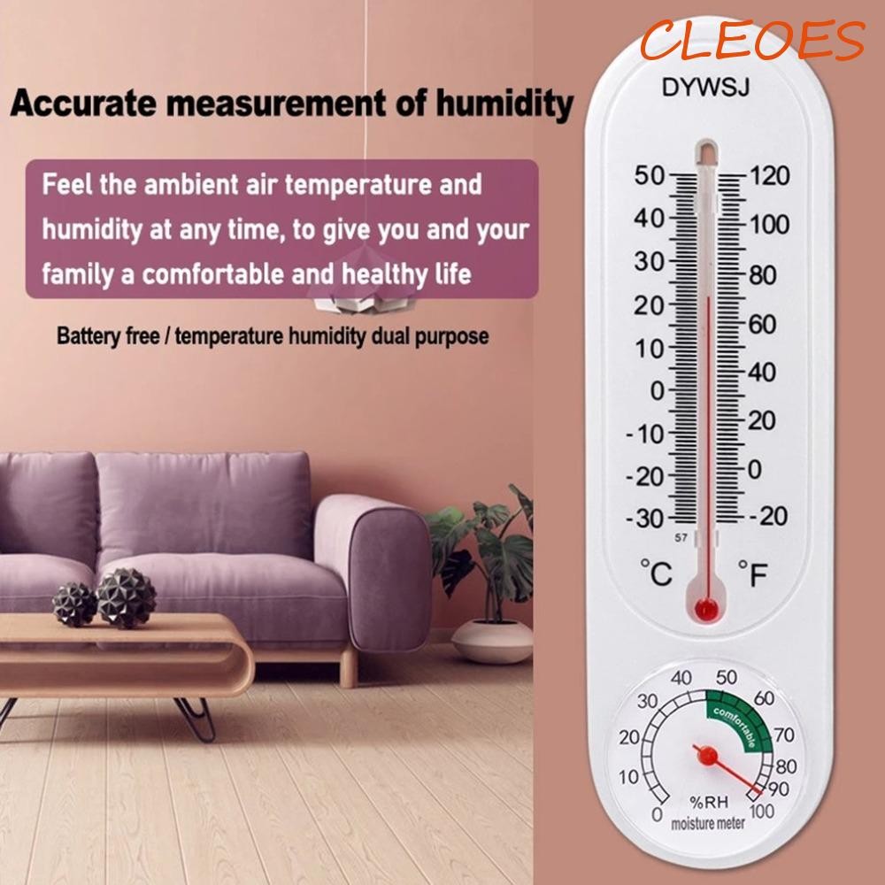 CLEOES Hanging Thermometer Temperature Monitor Hygrometer Gauge Wall ...