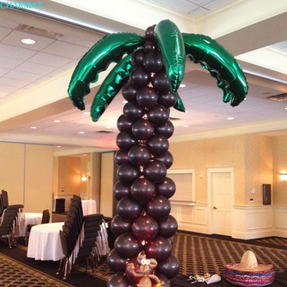 CHARMAT Palm Tree Leaf Balloons, Aluminum Foil High Quality Coconut ...