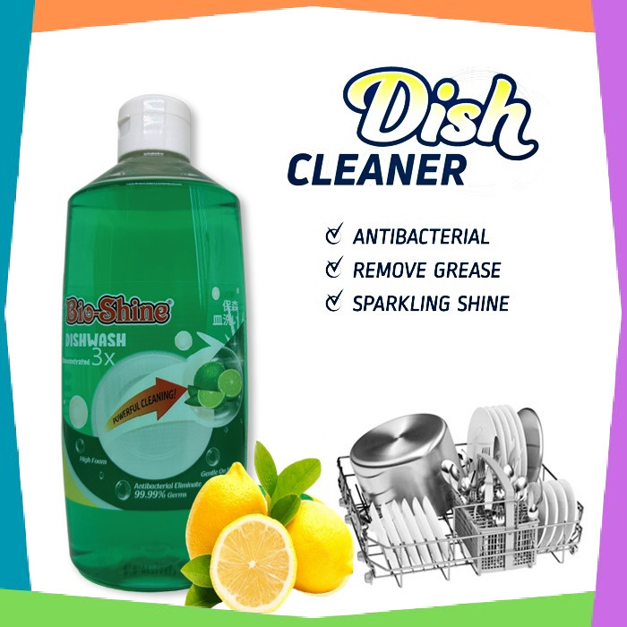Bio-Shine With Real Lemon Extracts Dishwashing Anti Bacterial Liquid ...