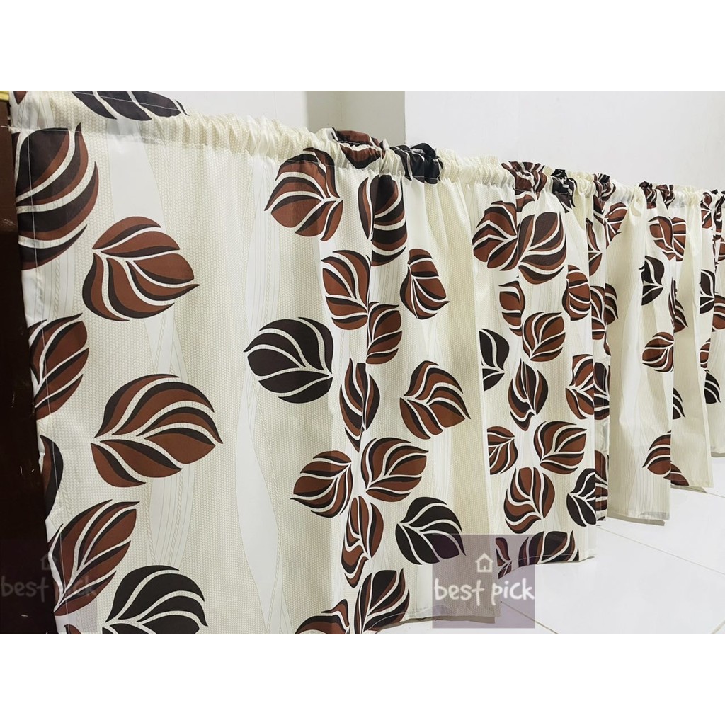 Printed and Plain Geena Sink Curtain/Lababo Curtain 32x58 inches ...