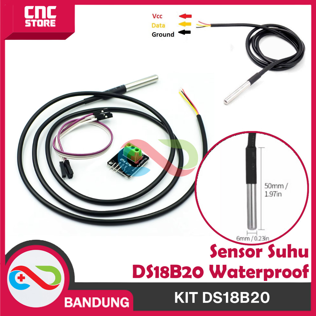 Ds18b20 WATERPROOF TEMPERATURE SENSOR FULLY KIT TEMPERATURE SENSOR ...