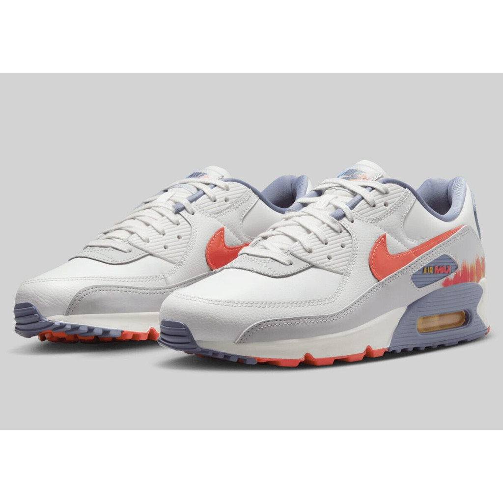 New Nike Air Max 90 Summit White Ashen Slate Crimson White | Shopee ...
