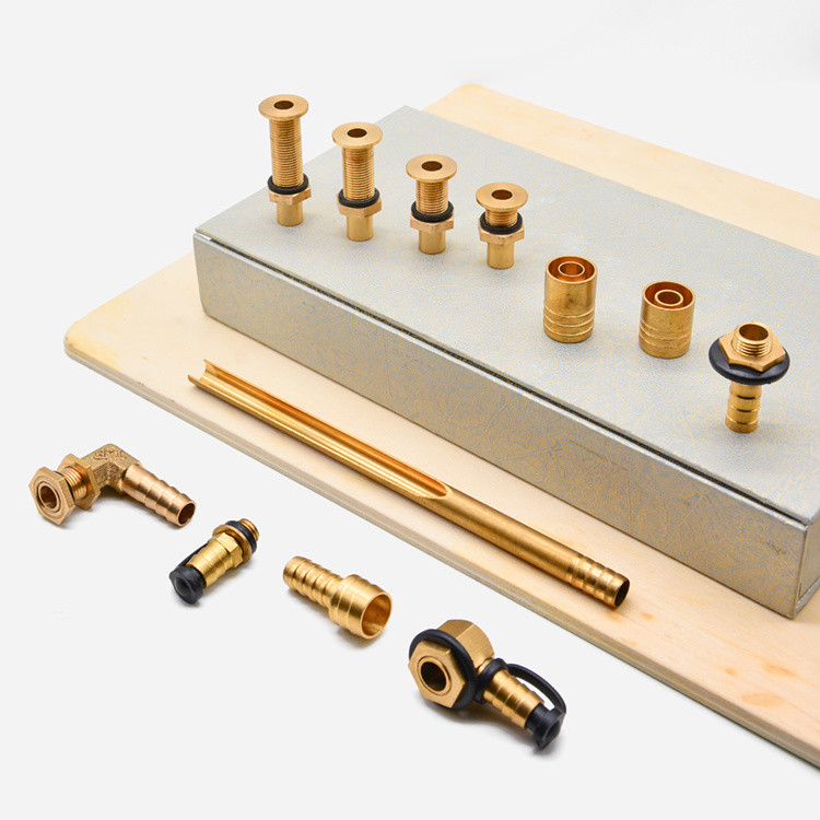 Bamboo Wood Tea Tray Plastic Chassis Copper Pipe Joint Fittings ...