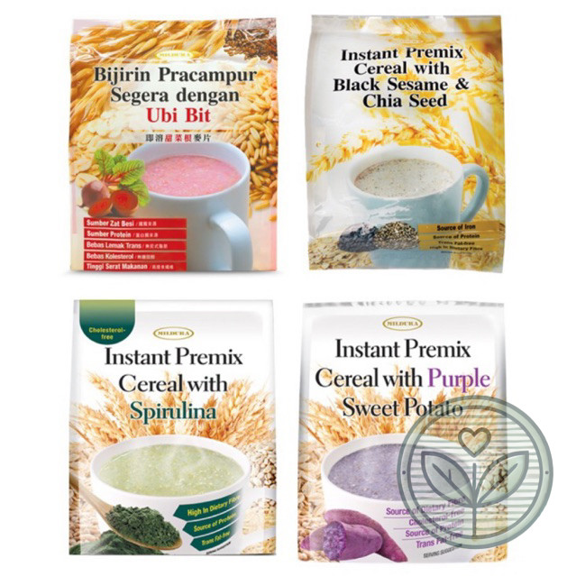 Mildura Instant Premix Cereal Black Sesame & Chia Seed 35g x 15 ...