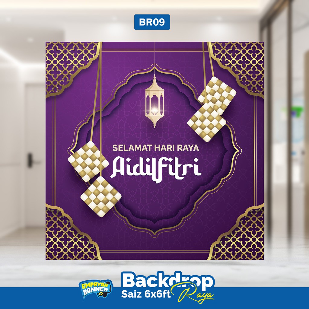 Banner Decoration / Backdrop Hari Raya Aidilfitri / Rumah Terbuka | Shopee Malaysia