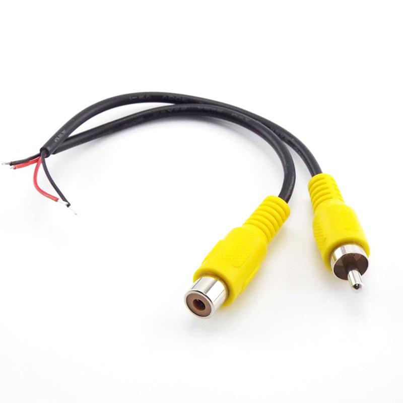 15cm 2pin Car Rca Female / Male Audio Cable Av Single Video Stereo ...