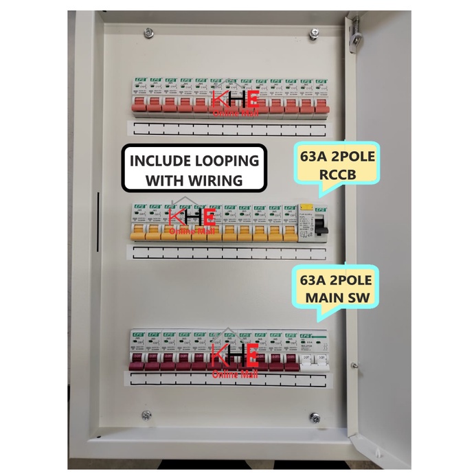 Hager 39way Metal Box with EPS MCB and ELCB Full Set (SINGLE PHASE ...