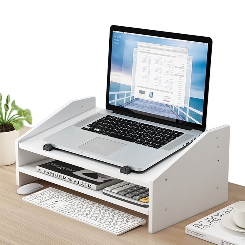 Desktop computer monitor elevated rack tabletop storage rack desktop ...