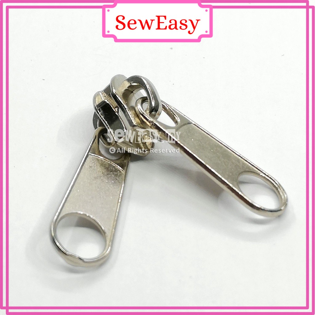 #5, #8, #10 Kepala Zip Double Sided / Non Lock Slider with Both Sides ...