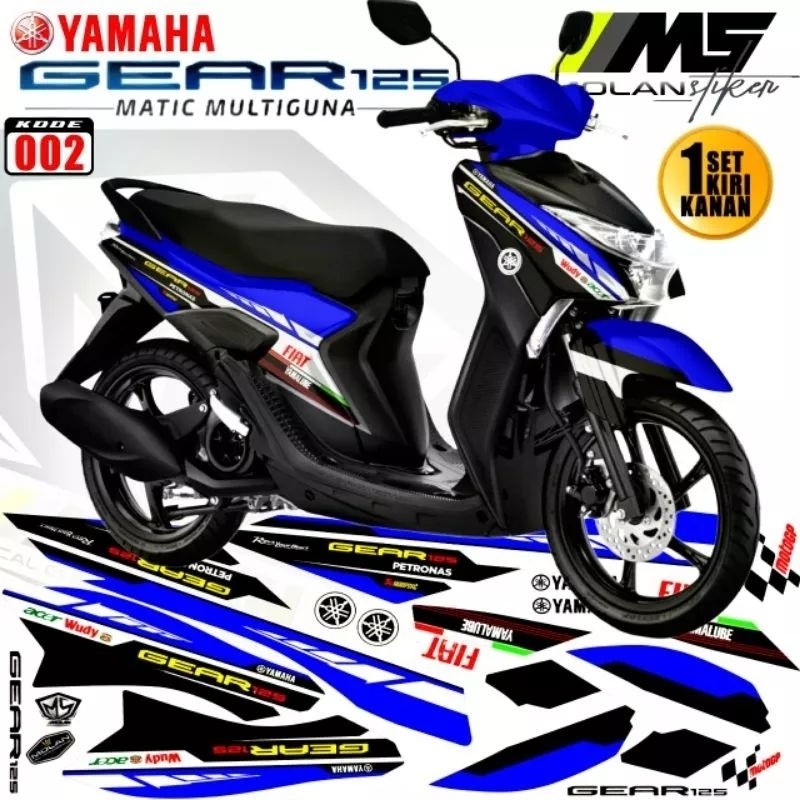 Yamaha Mio GEAR 125 Variation Striping Sticker Decal | Yamaha Mio Gear ...