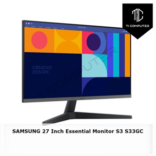 SAMSUNG 27 Inch Essential Monitor S3 S33GC LS27C330GAEXXS IPS Panel AMD ...