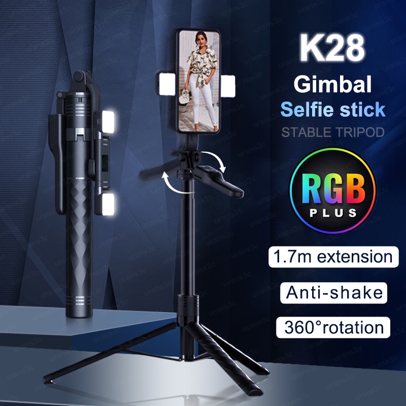 2025 New K28 Wireless Bluetooth Selfie Stick Tripod With Remote Shutter For Live Broadcasting ...