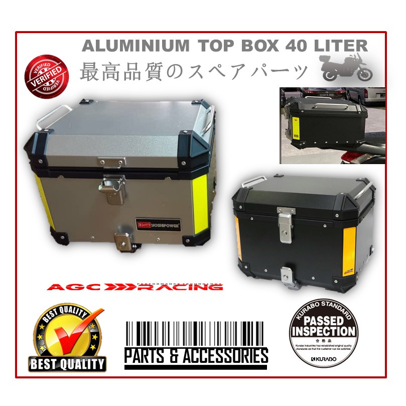 ALUMINIUM TOP BOX 40LITER HIGH QUALITY | Shopee Malaysia