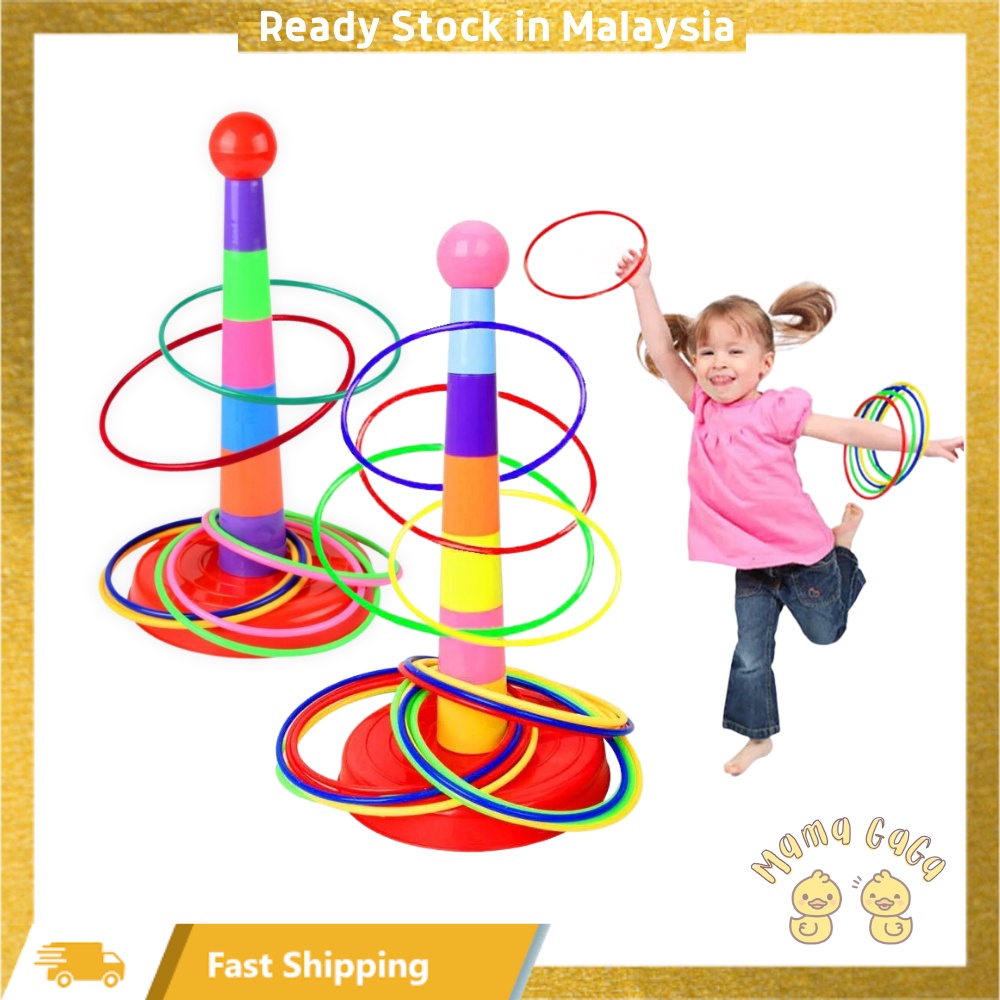 Kids Throw Circle Toys Throwing Ring Tower Toy Game Baby Early Educational Preschool Activity ...