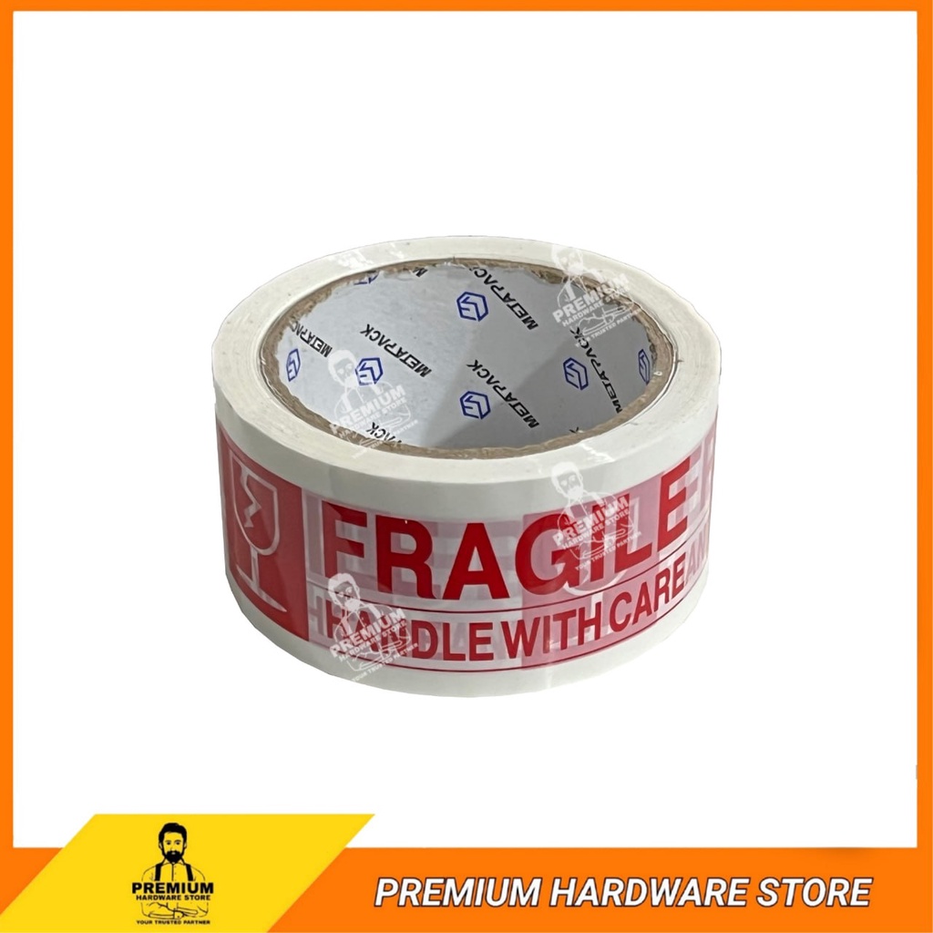 PREMIUM Fragile Tape (48MM x 50M) Opp Tape Fragile Roll Pelekat Fragile Handle With Care Sticker ...