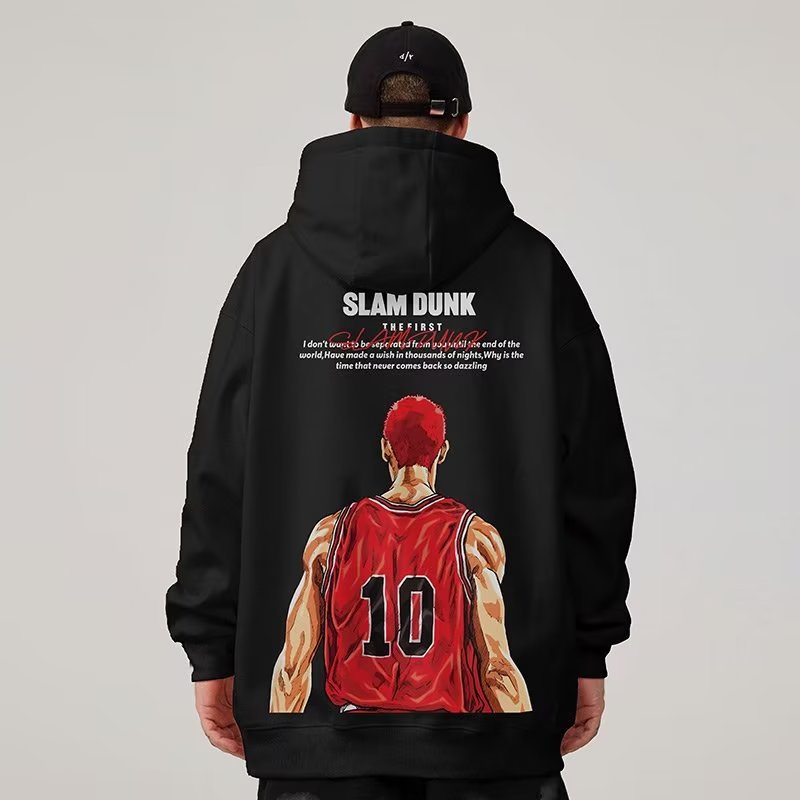 【SIze M-8XL】Men's Autumn American Animation Slam Dunk Master Print ...