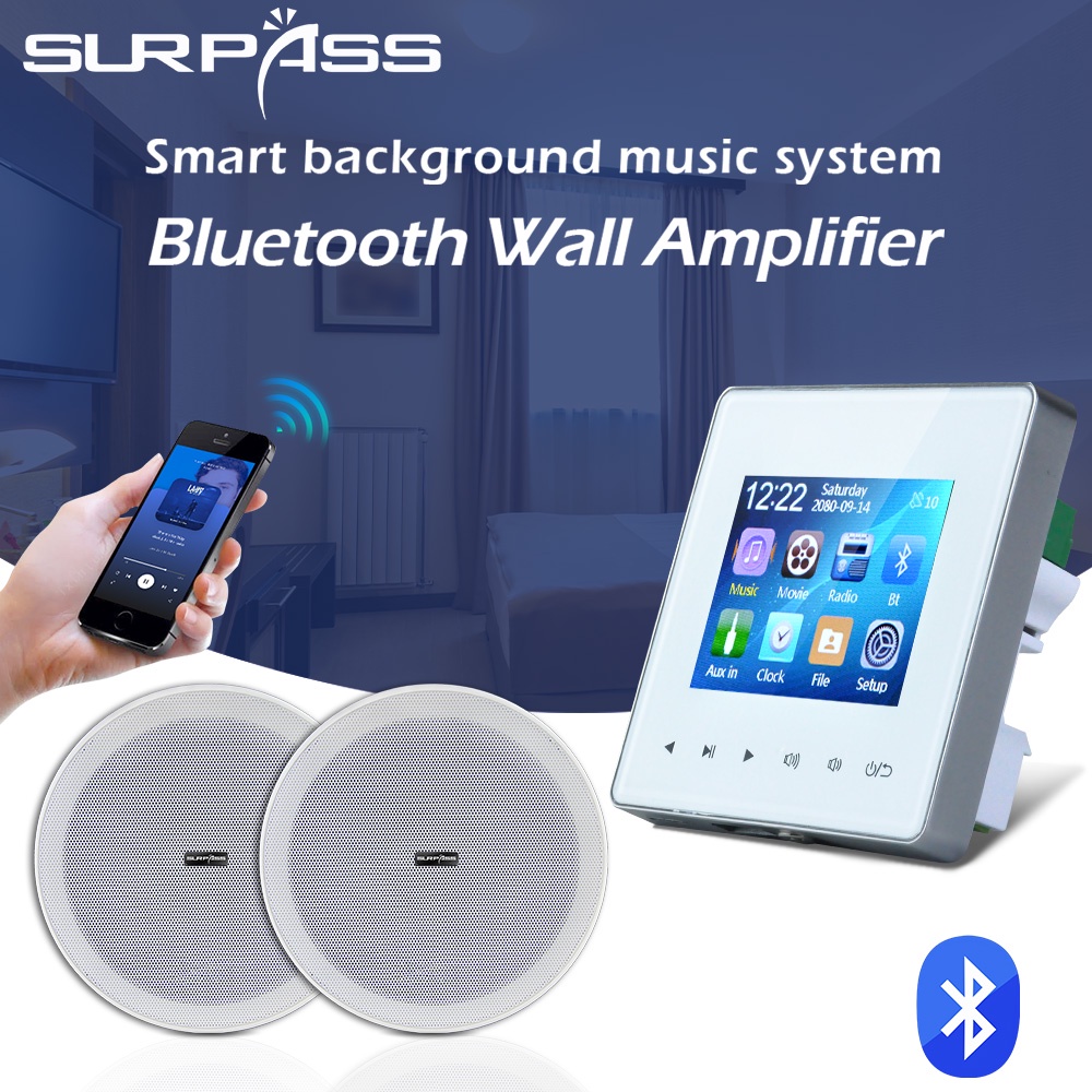Smart Home Theater Bluetooth WIFI Wall Amplifier 6 inch Ceiling Speaker ...