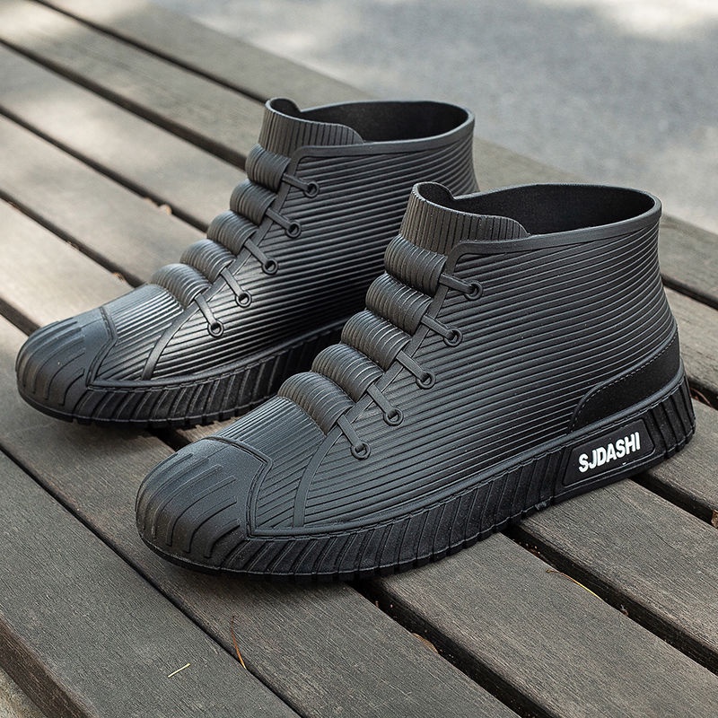 Wear-resistant Rain Boots Men's Fashion Soft-Soled Anti-Slip Waterproof ...
