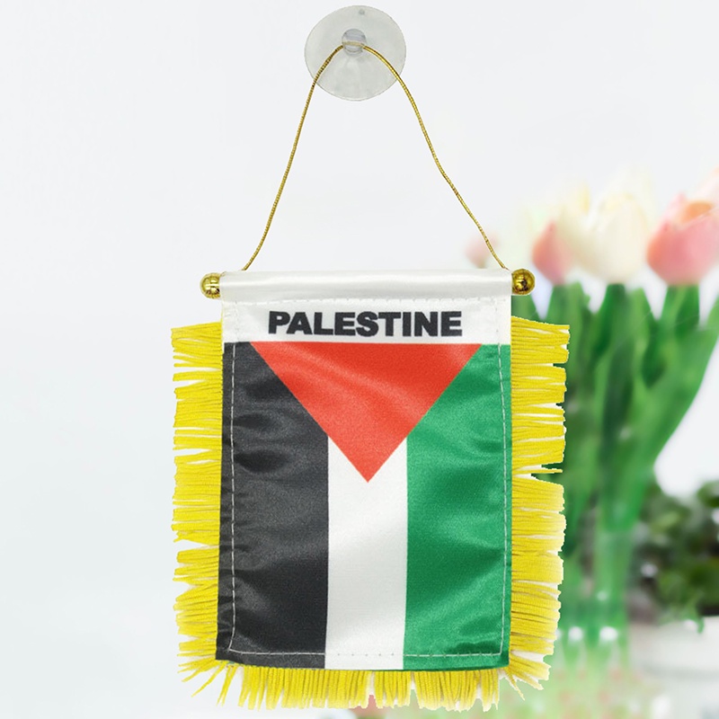 Palestine Mini Flag 12 x 8cm Banners Suction Cup Hanger For Car Decor ...