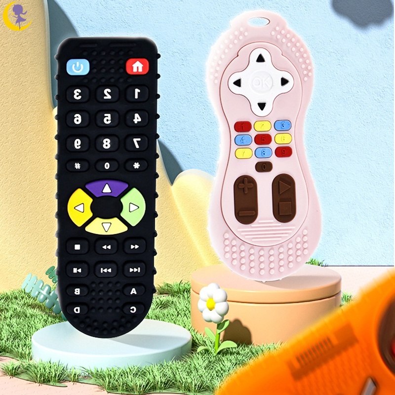 Baby Silicone Teether Toys Remote Control Shape Teether Rodent Gum Pain ...