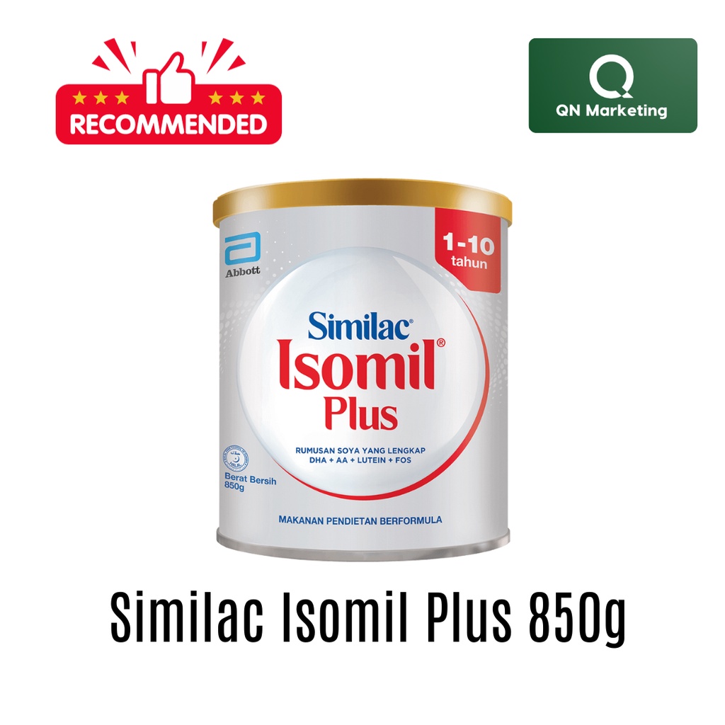 Similac Isomil Plus Soy Formula (1 to 10 Yrs Old) (850g) | Shopee Malaysia