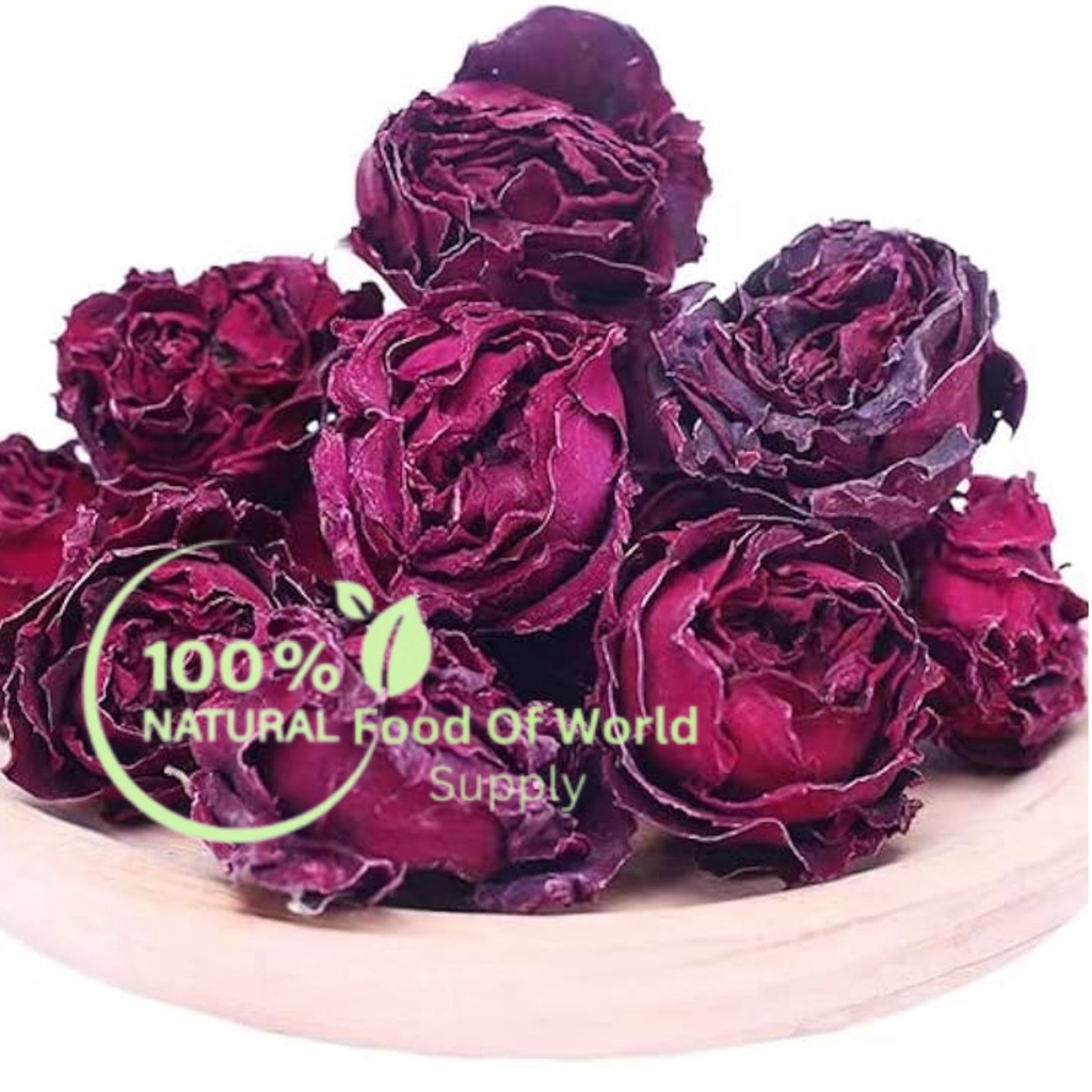 Premium French Rose Whole 玫瑰花瓣 食用 Edible Dried Flower Food Grade Bunga ...