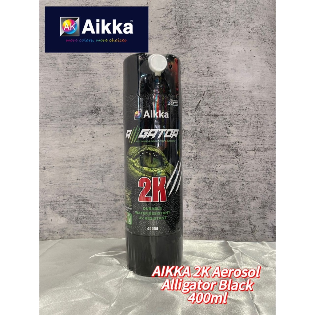 Aikka Alligator Paint / AEROSOL ALIIGATOR BLACK / 2K Bed Liner ...