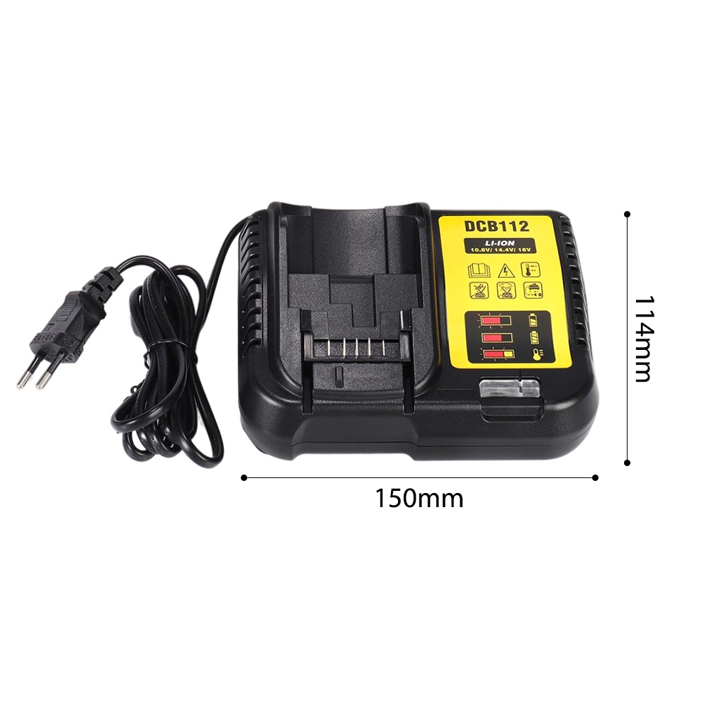 Lithium Battery Charger for 10.8V 12V 20V DCB101 DCB200 DCB140 Black ...