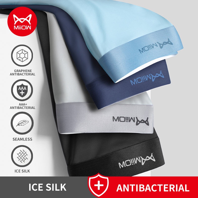 MiiOW 4Pcs Underwear Seamless Breathable Men Boxer L-5XL M1511 | Shopee Malaysia