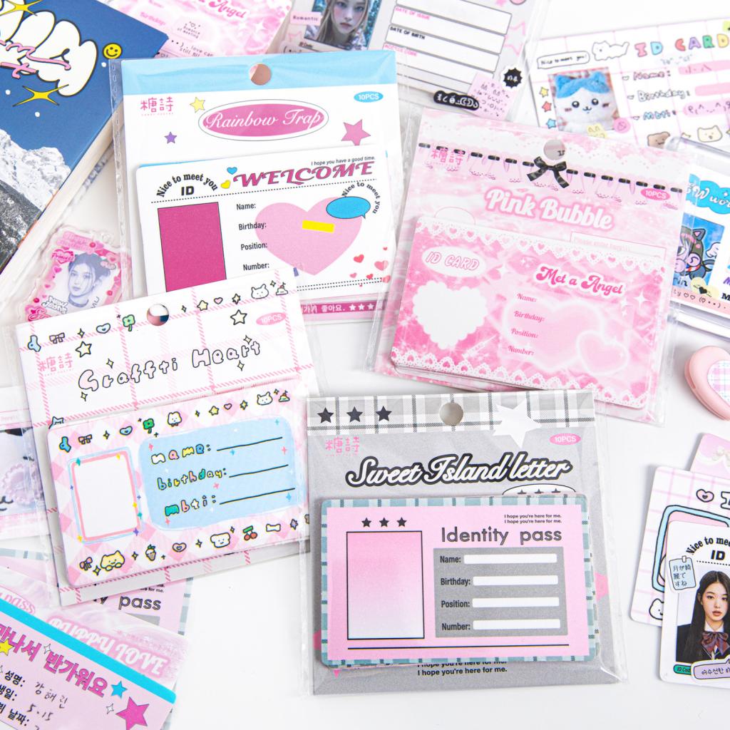 idol ID Photo Decoration Card Lovely Graffiti Korean ID Card | Shopee ...
