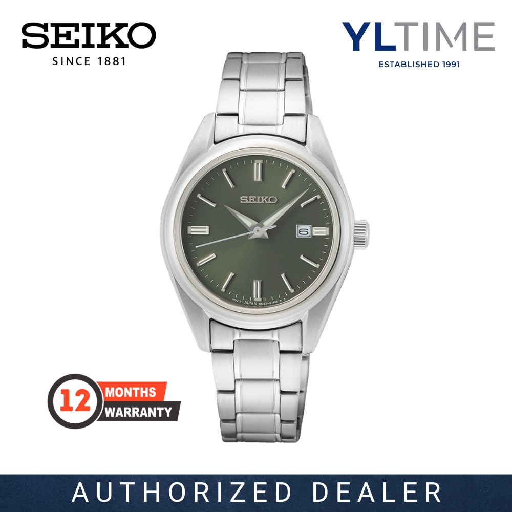 Seiko Lady SUR533P1 Essentials Collection Olive Green Sunray Dial ...