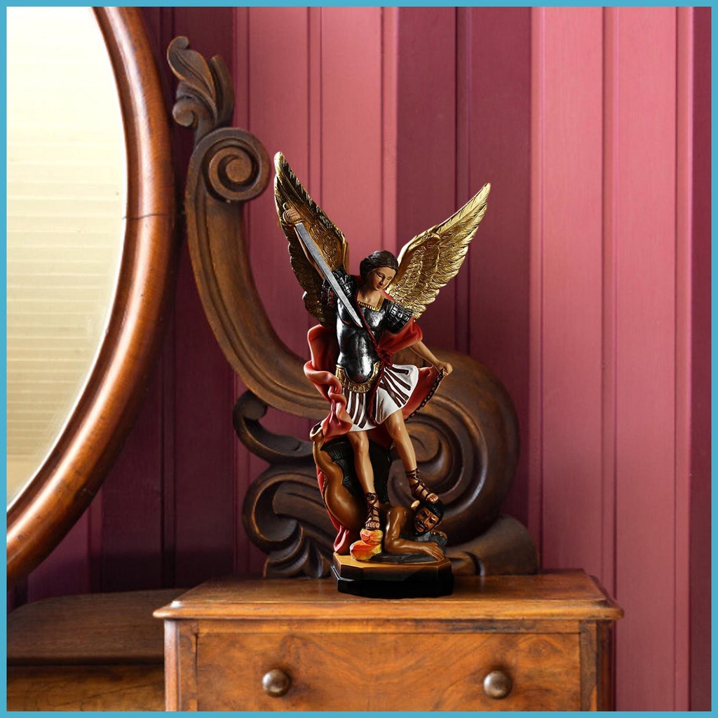 Saint Michael Statue Colored Archangel Michael Statue Figurine St ...