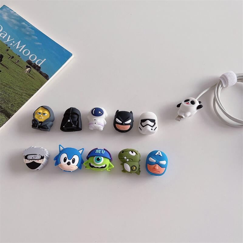 【Stock Ready】Cute Cow Cable Protector Cartoon Penguin Organizer for USB ...