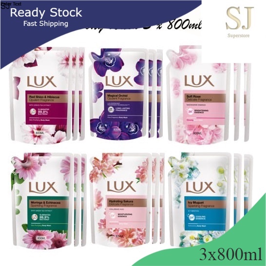 Lux Shower Refill Pack 3 x 800ml | Shopee Malaysia