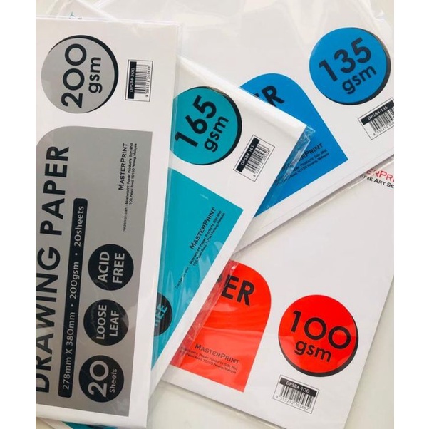 MASTERPRINT B4 size Drawing Paper -100gsm/135gsm/165gsm/200gsm ...