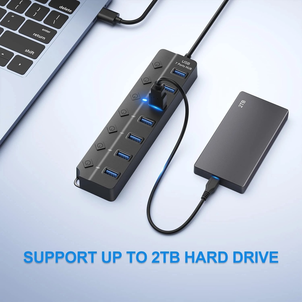 USB Hub 3.0 High Speed Multi USB Splitter Adapter 7 Port 4 Port ...